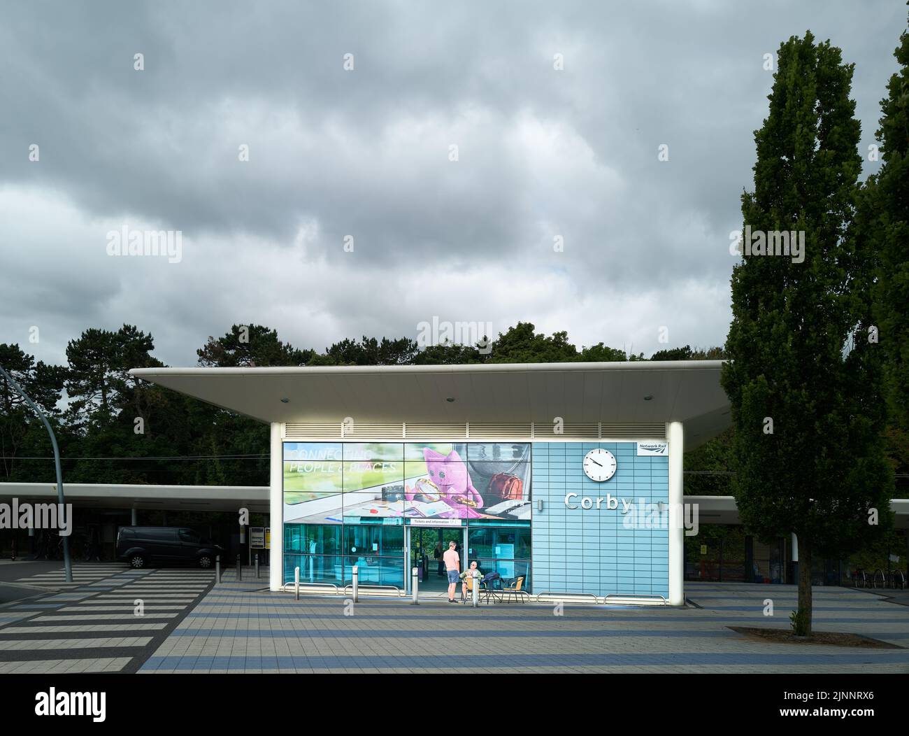 The ticket office and waiting room at the rail station in Corby ...