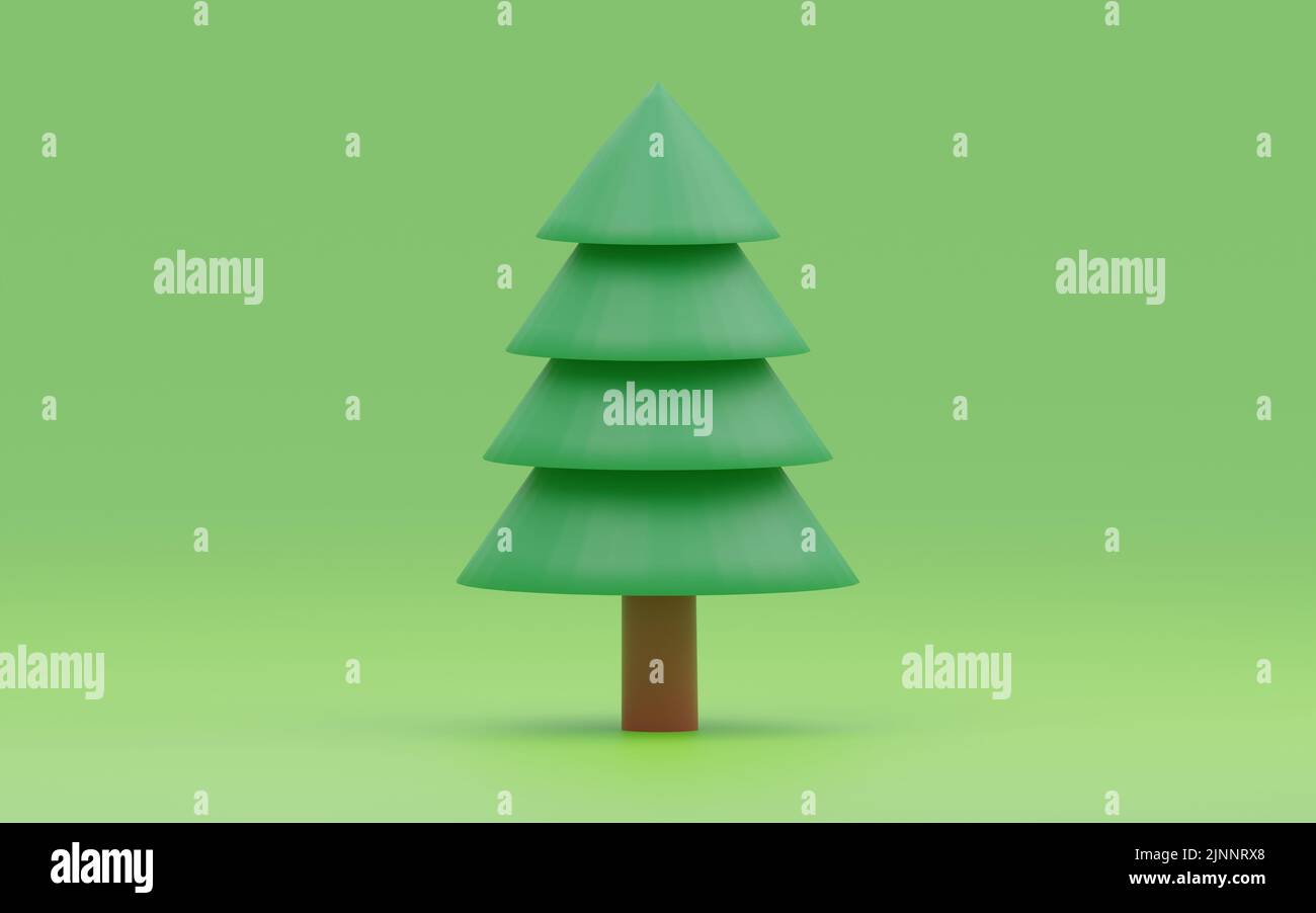 3DCG One cedar/conifer tree, with copy space Stock Photo - Alamy