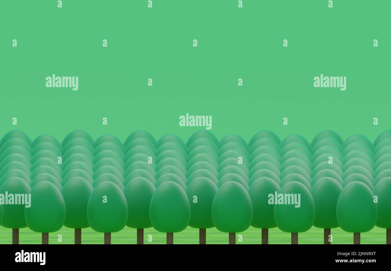 3DCG Image of wilderness, simple forest of trees Stock Photo - Alamy