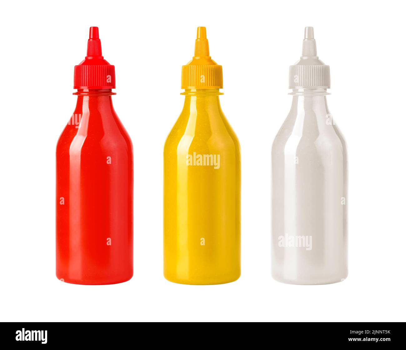 Set of sauce bottles isolated on a white background Stock Photo - Alamy