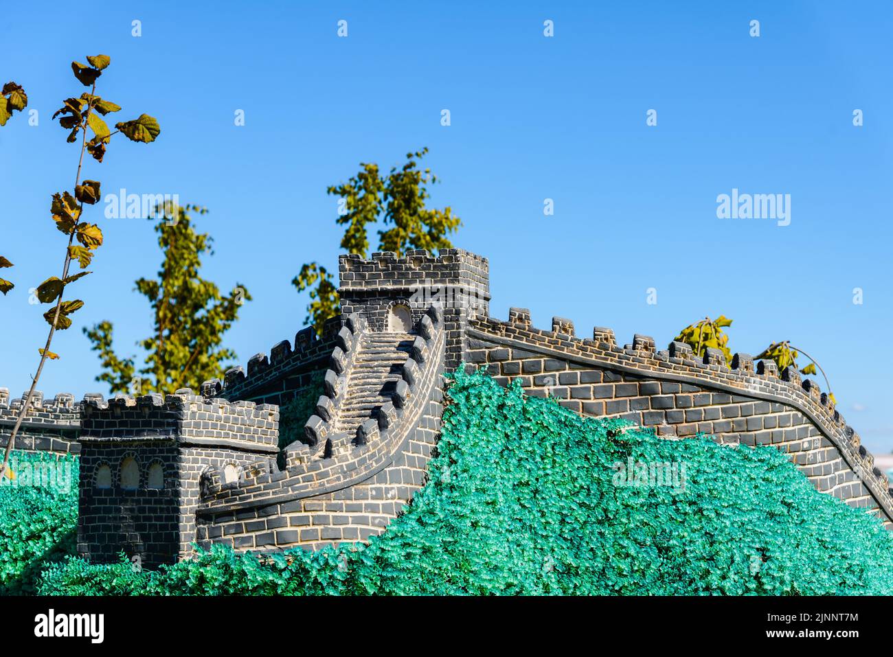 The Great miniature Wall of China at summer day Stock Photo - Alamy