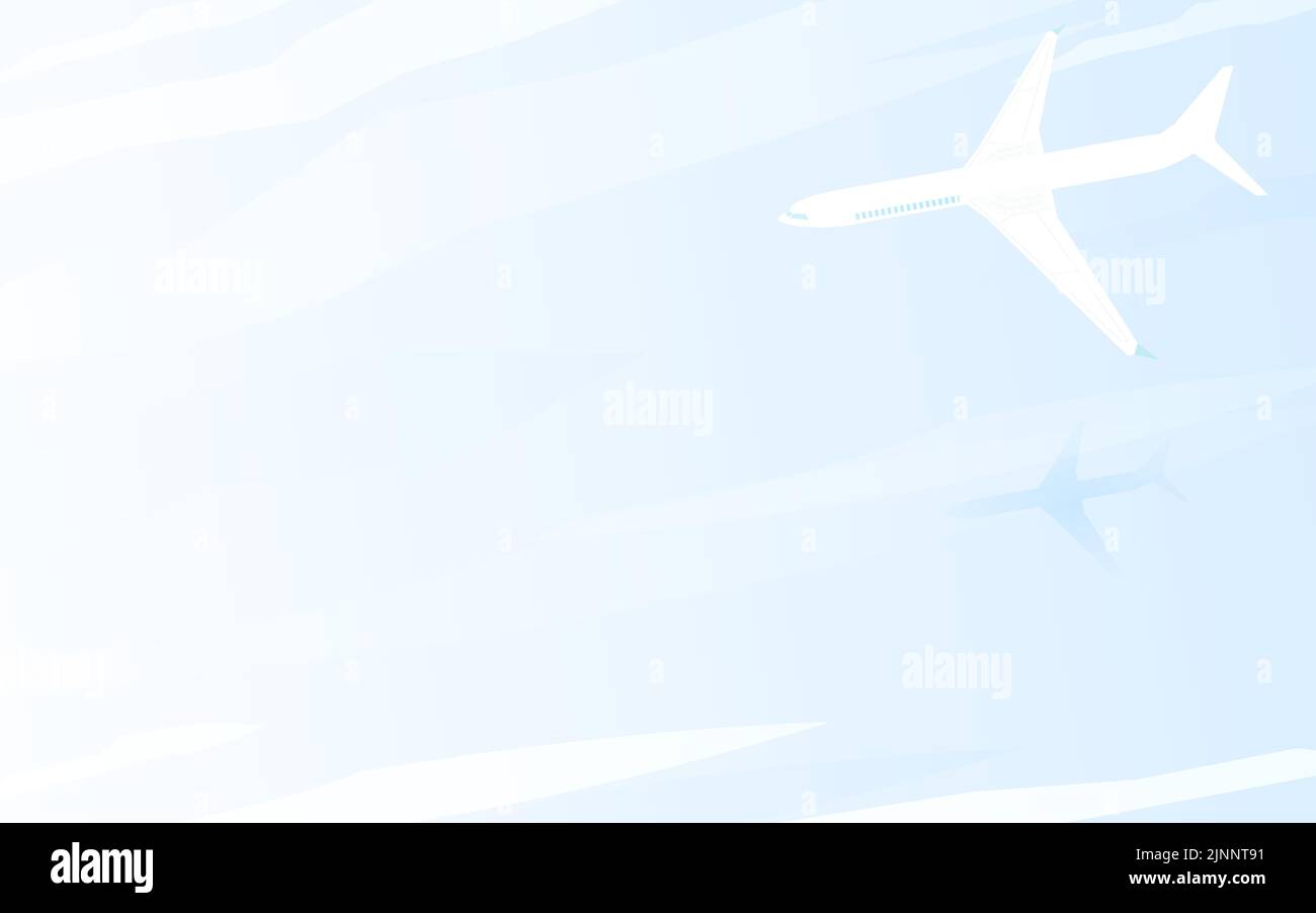 Airplane wing flying over Stock Vector Images - Alamy