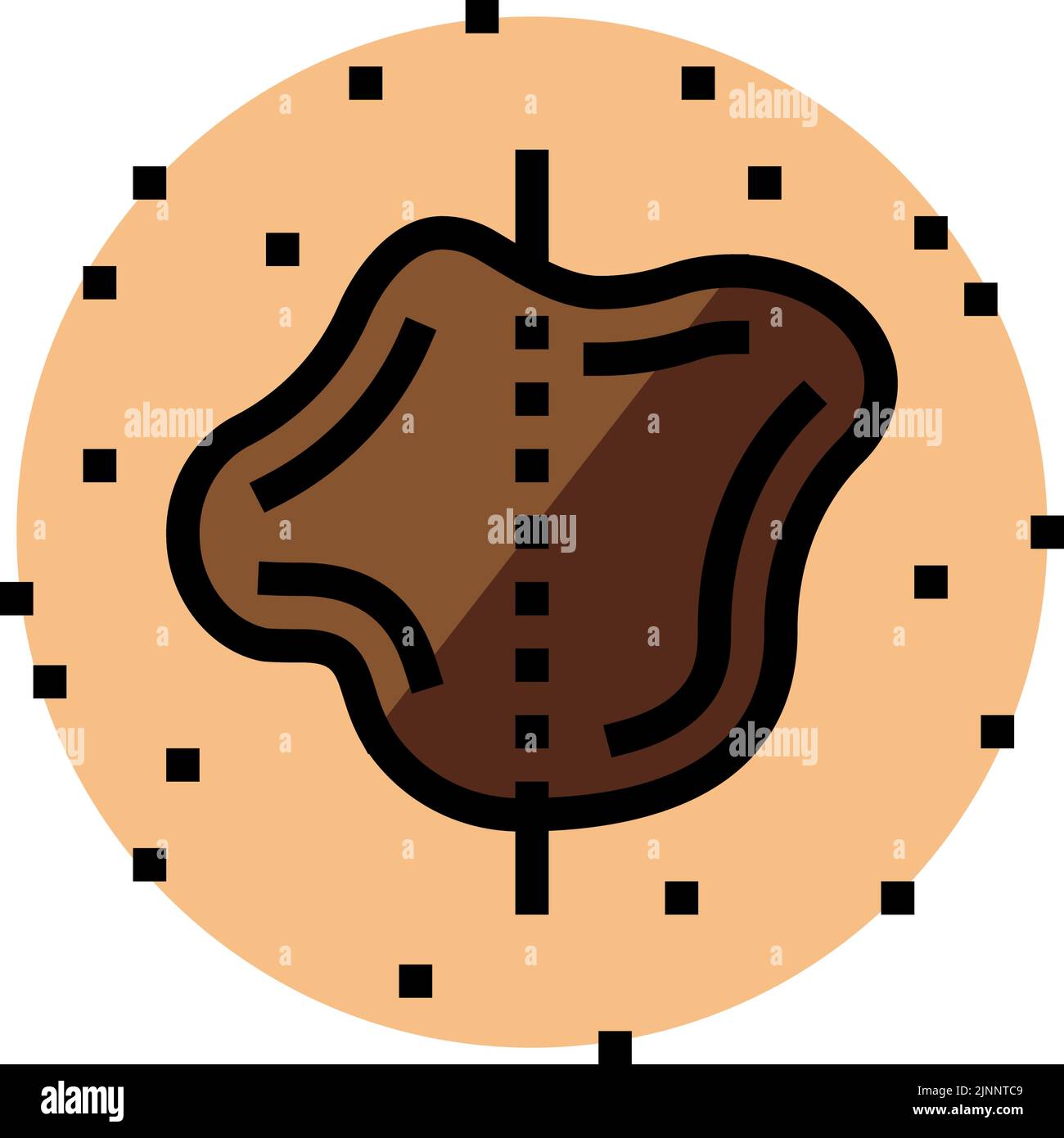 asymmetrical mole melanoma color icon vector illustration Stock Vector ...