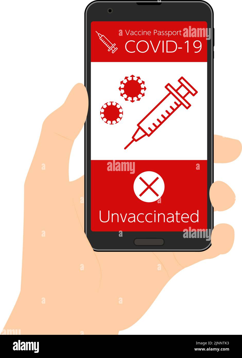 Hand showing Vaccine Passport smartphone app proving coronavirus ...