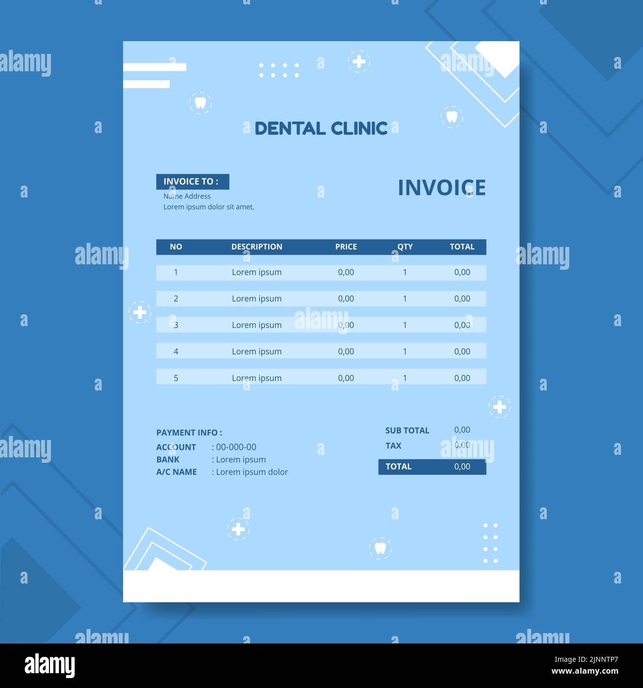 Doctor invoice Stock Vector Images - Alamy