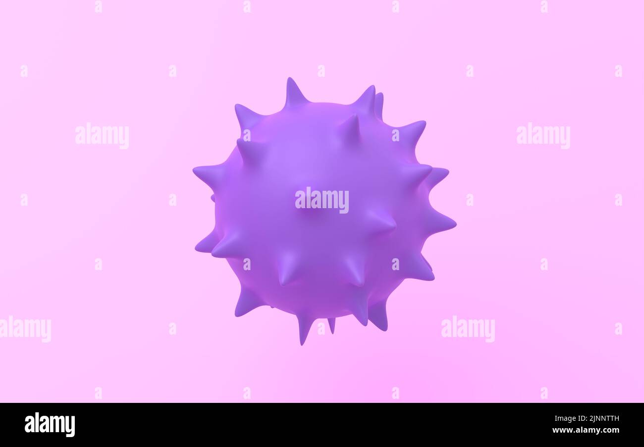 3DCG Purple virus with small projections Stock Photo - Alamy