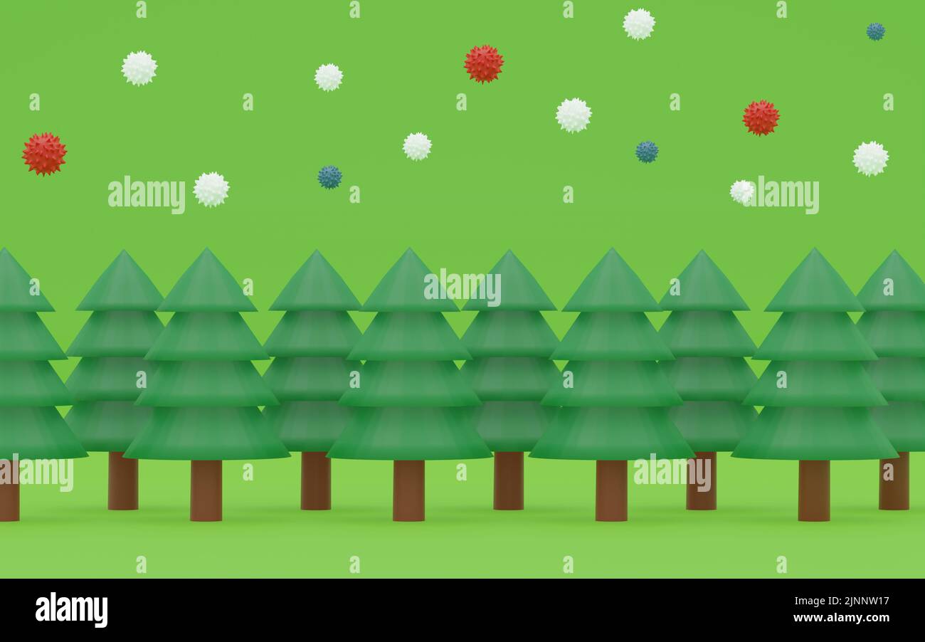 3DCG Image of cedar pollen flying Stock Photo - Alamy