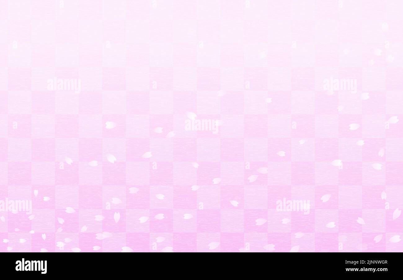 Spring Backgrounds, Cherry Blossom Petals and Japanese Checkered ...