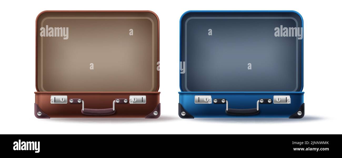 Travel suitcase vector set design. Manager briefcase collection for ...