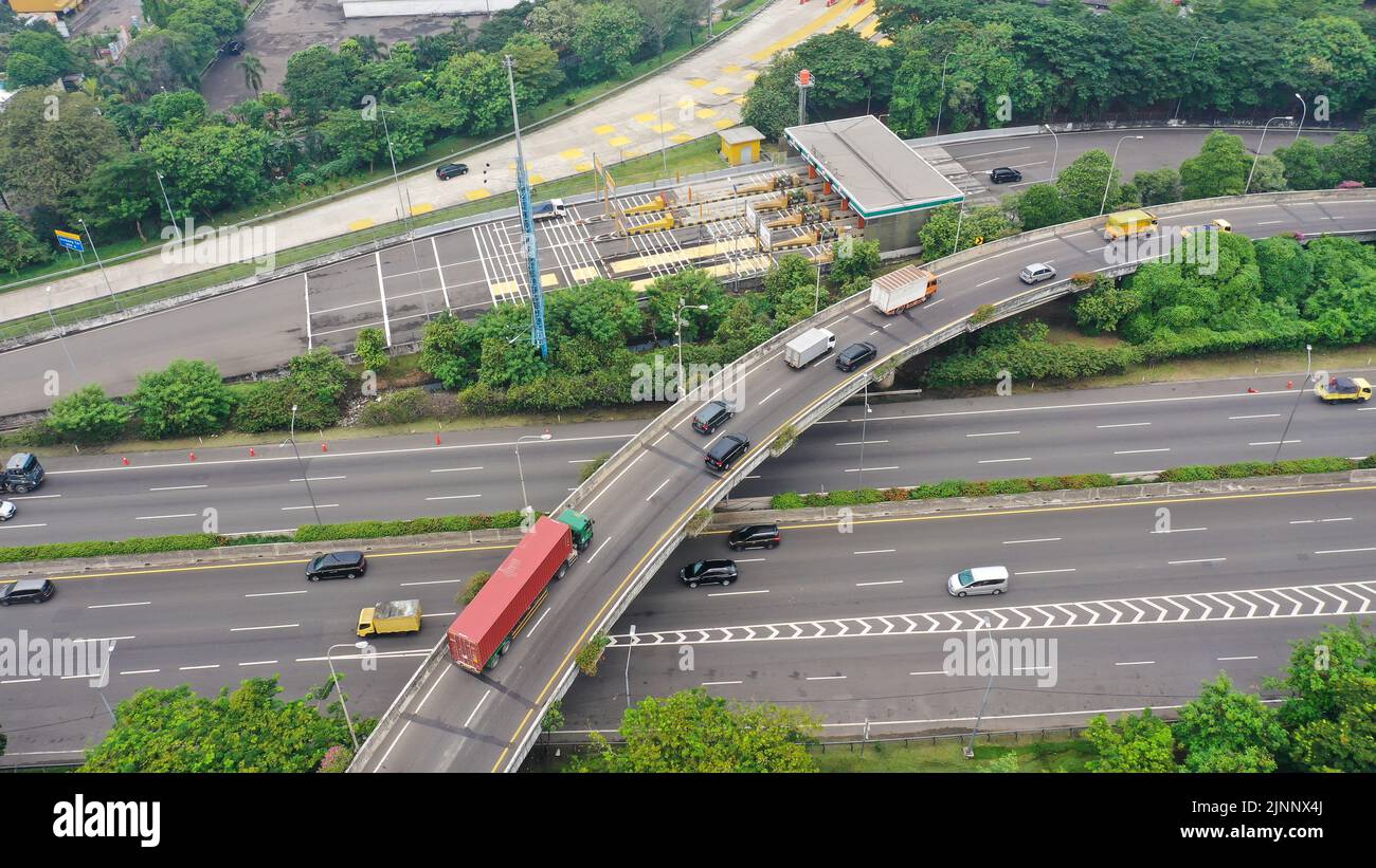 Road system. Road interchanges. Multi-level highways. The movement of ...