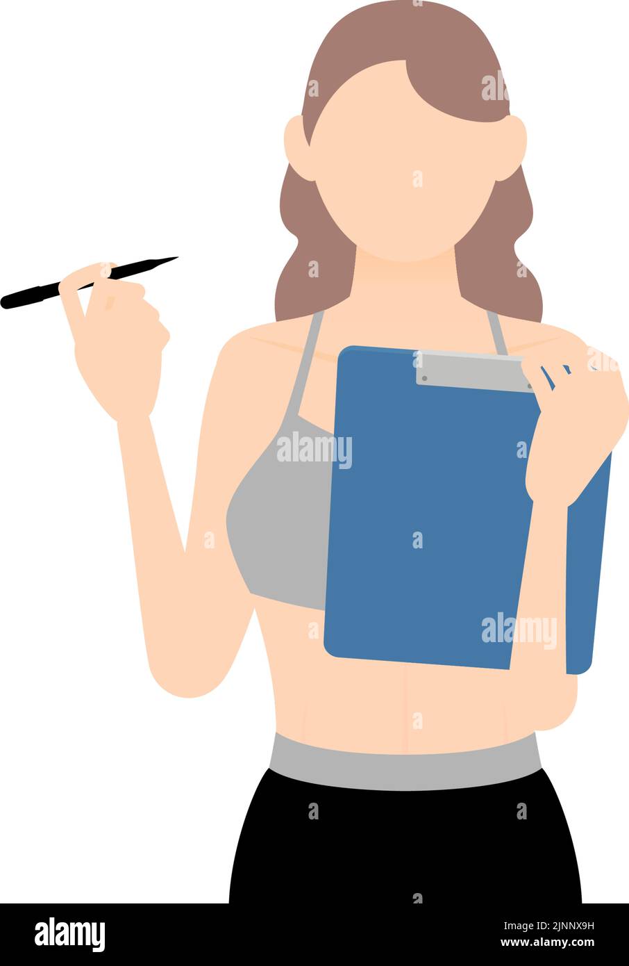 Fitness studio woman young Stock Vector Images - Alamy