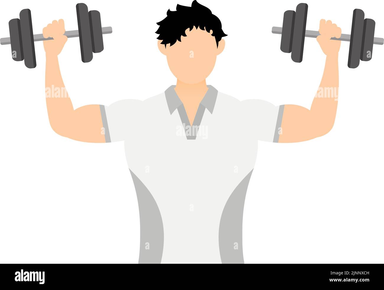 Shoulder press gym Stock Vector Images - Alamy