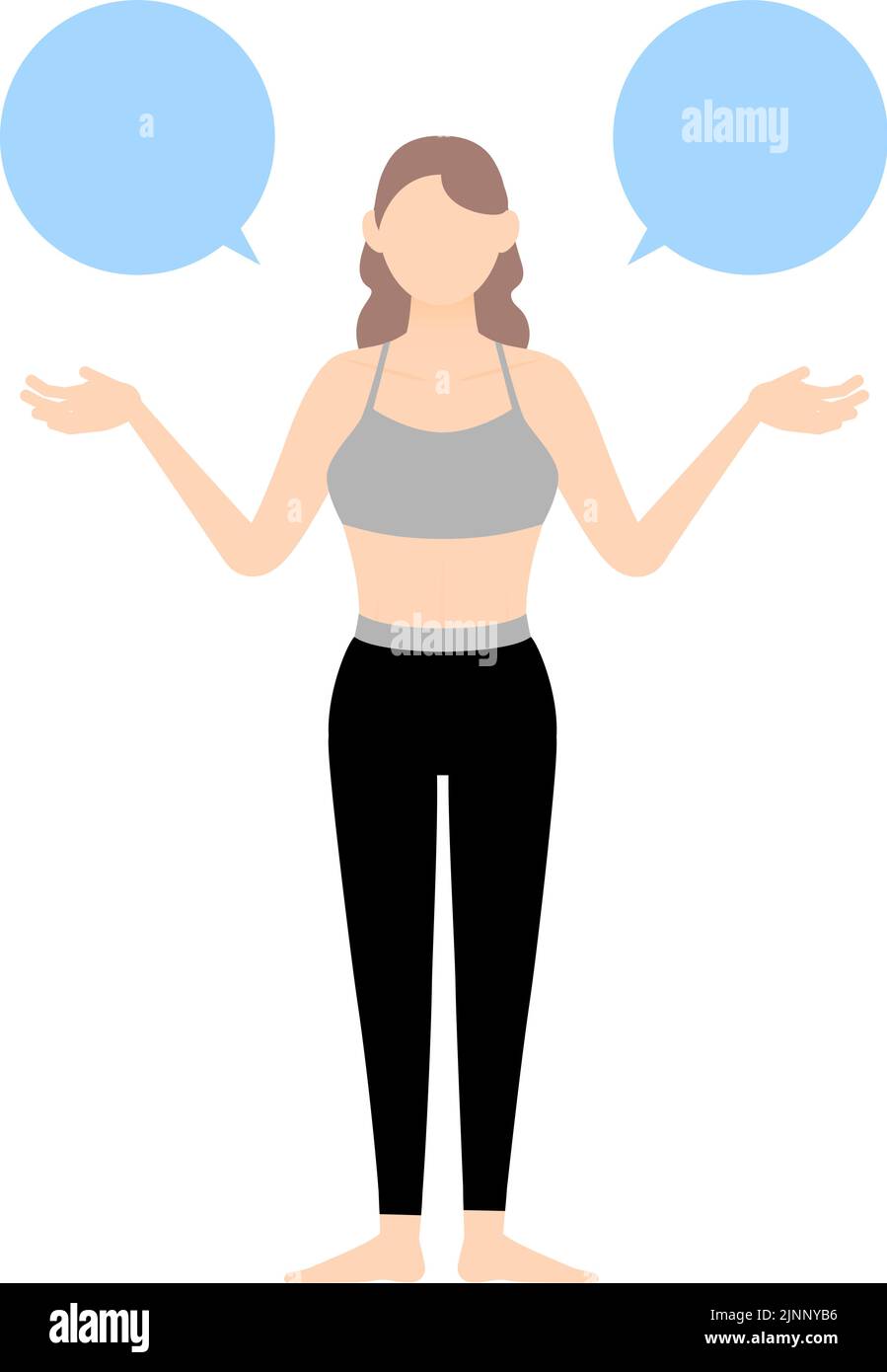 Trainer explaining exercise Stock Vector Images - Alamy