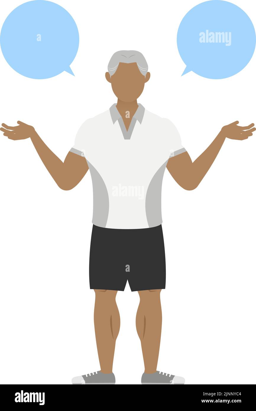 Trainer explaining exercise Stock Vector Images - Alamy