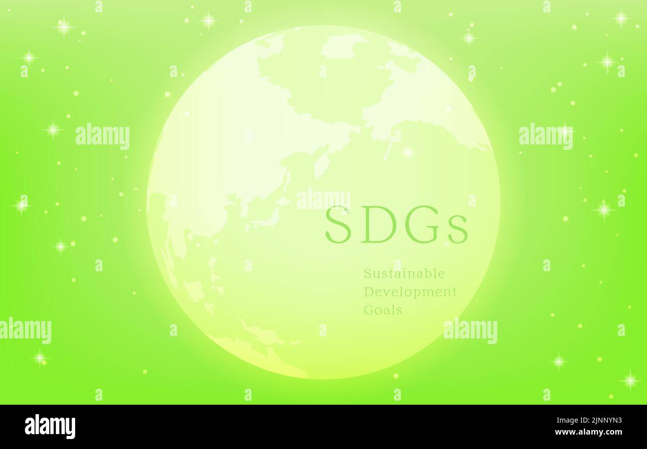 Eco-image of SDGs, glowing earth and SDGs text, shining green ...