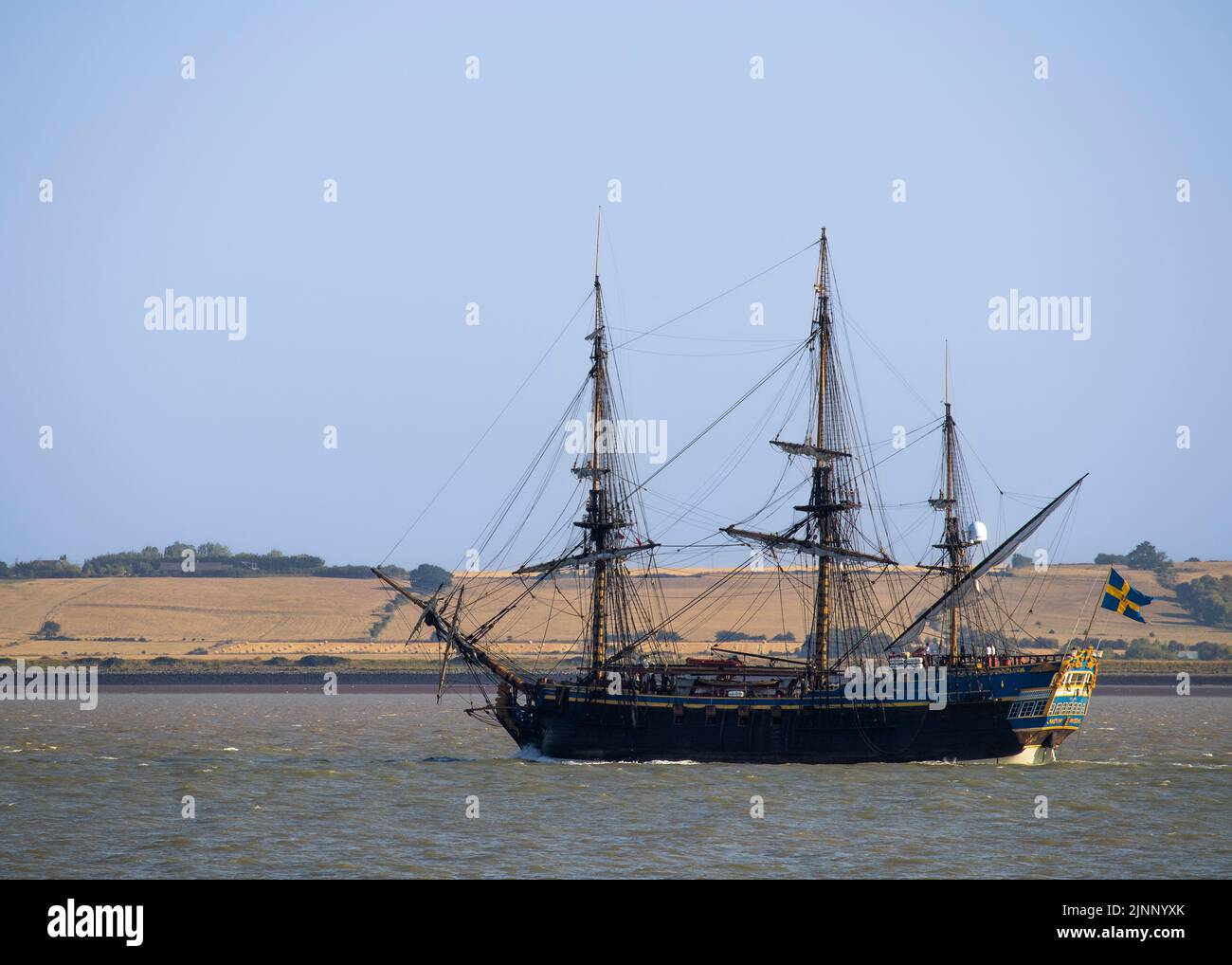 Gotheborg of Sweden, Swedish Tallship Sailing on the River Thames ...
