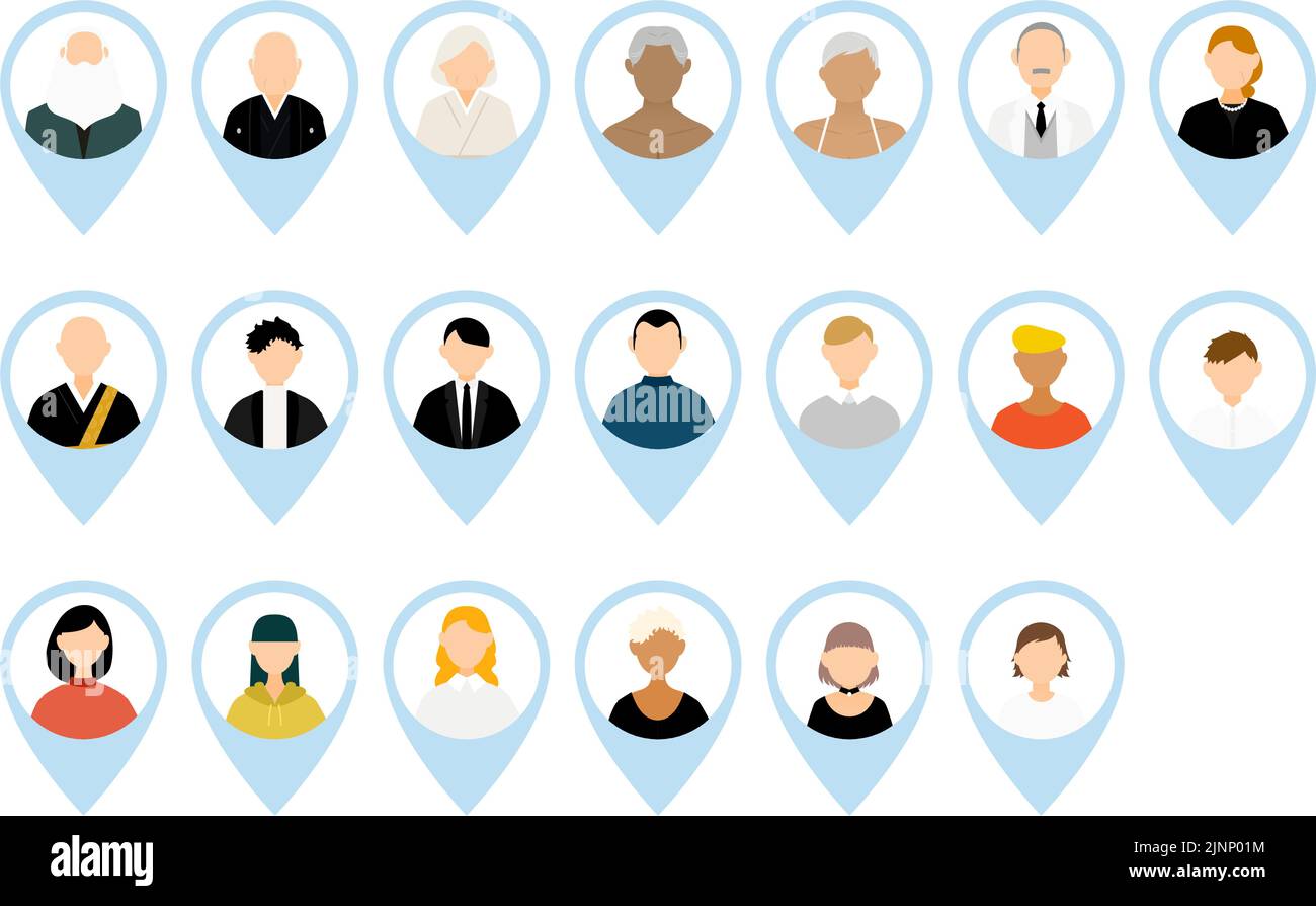 Lots of people pin icon, 20 people Stock Vector Image & Art - Alamy