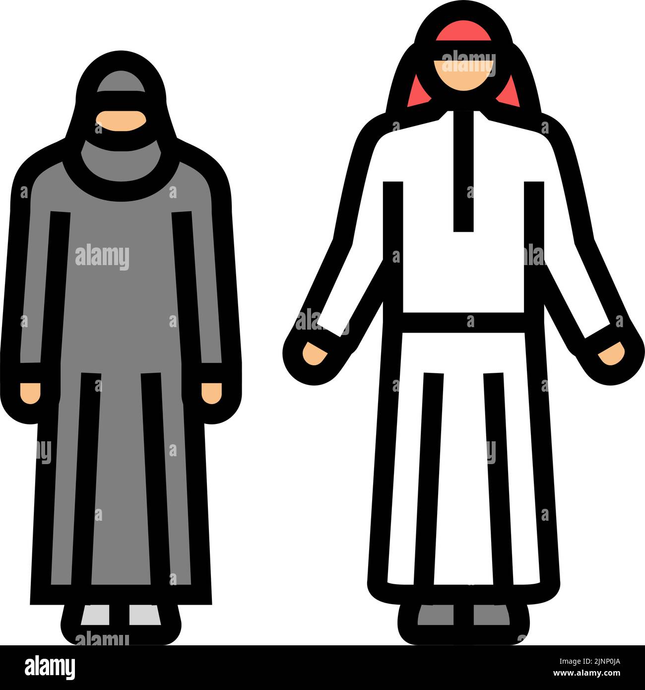 arab national clothes color icon vector illustration Stock Vector Image ...