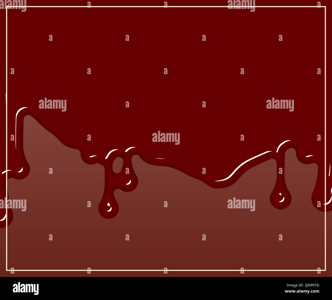 Valentine's Day banner, brown background with dripping chocolate ...