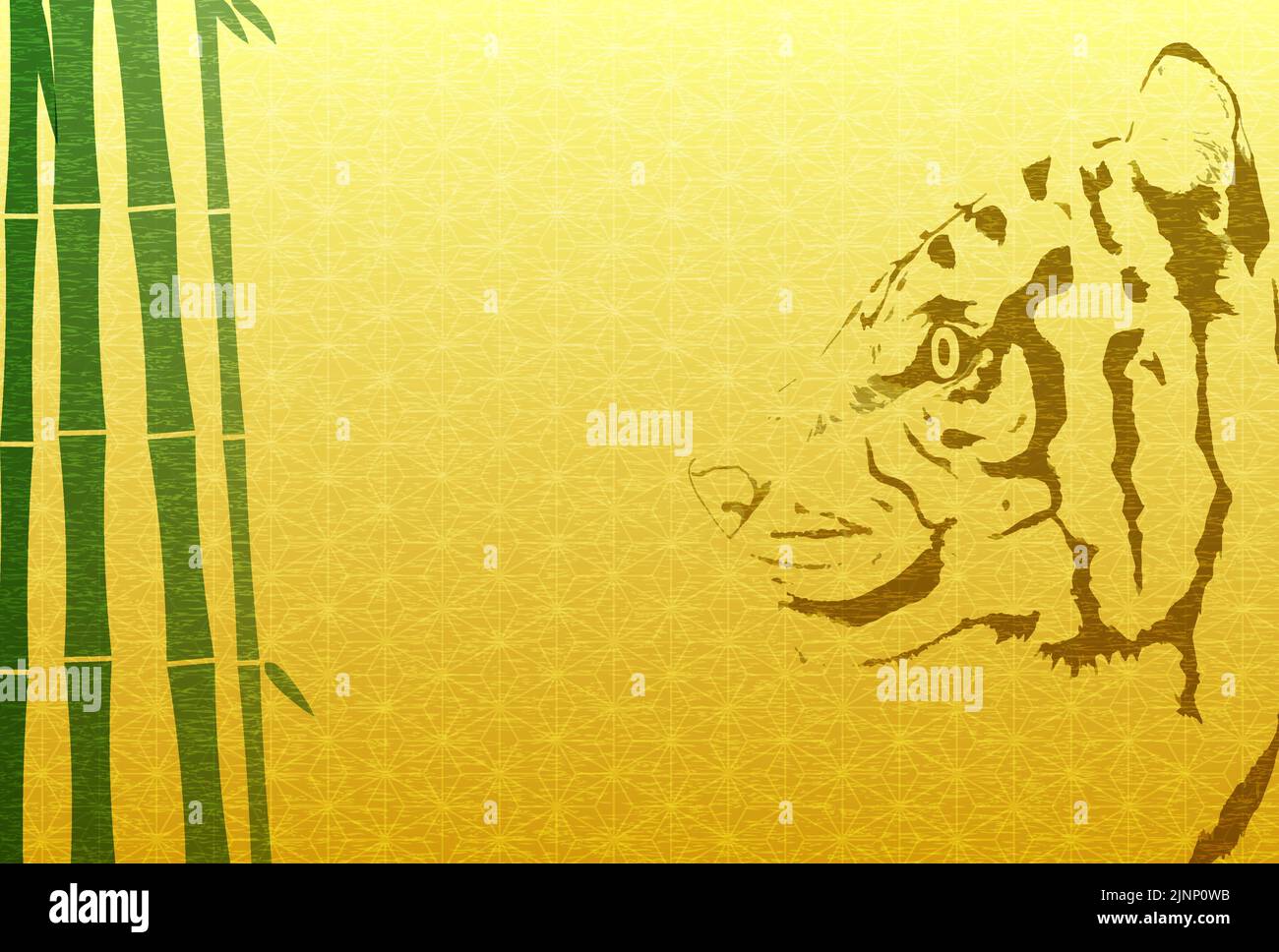 2022 Year of the Tiger Japanese New Year's card, bamboo and tiger Stock Vector Image & Art - Alamy