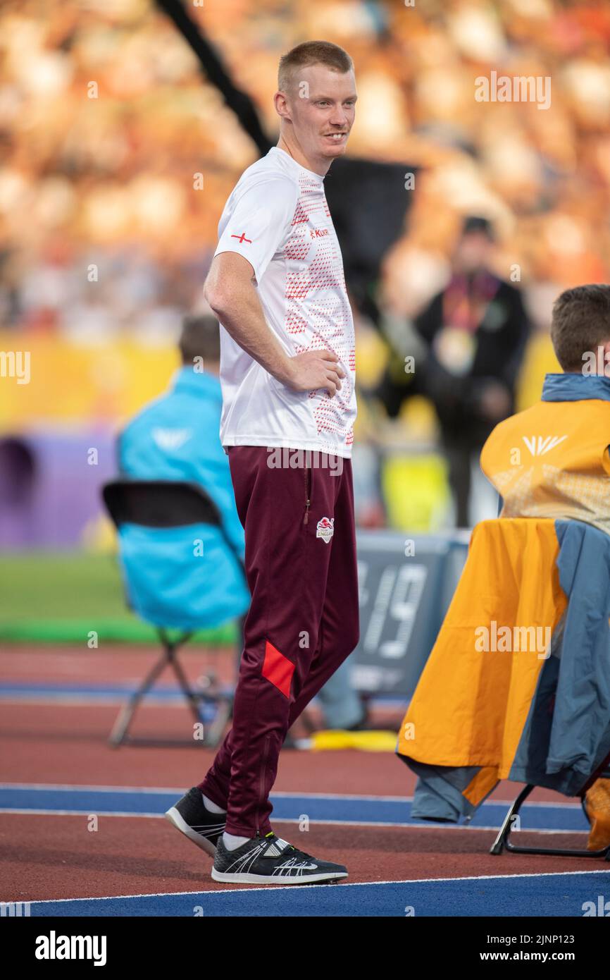 Adam Hague of England competing in the men’s pole vault final at the ...