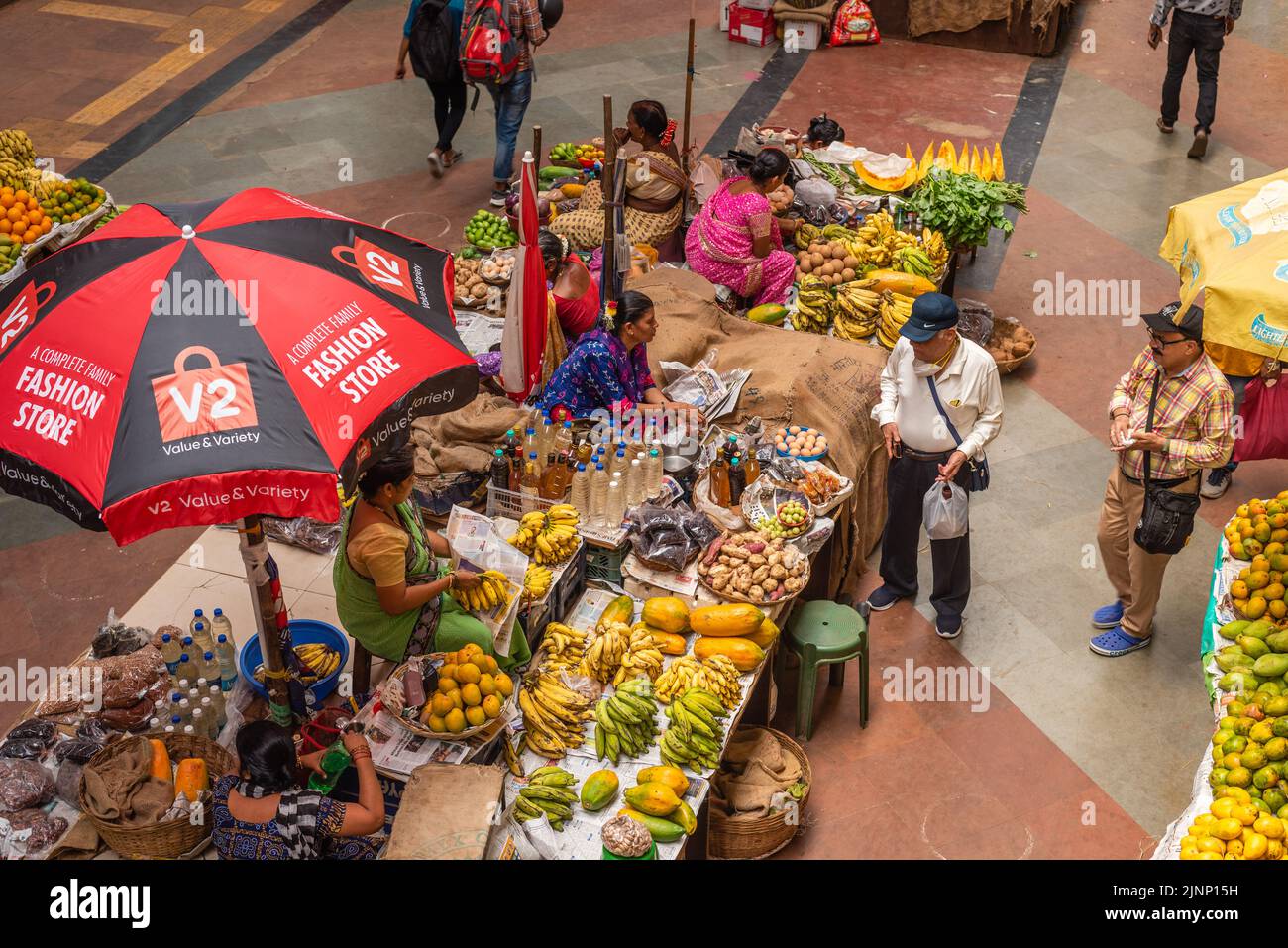 Panaji Goa India April 2022: Indian fruit and vegetable vendors selling ...