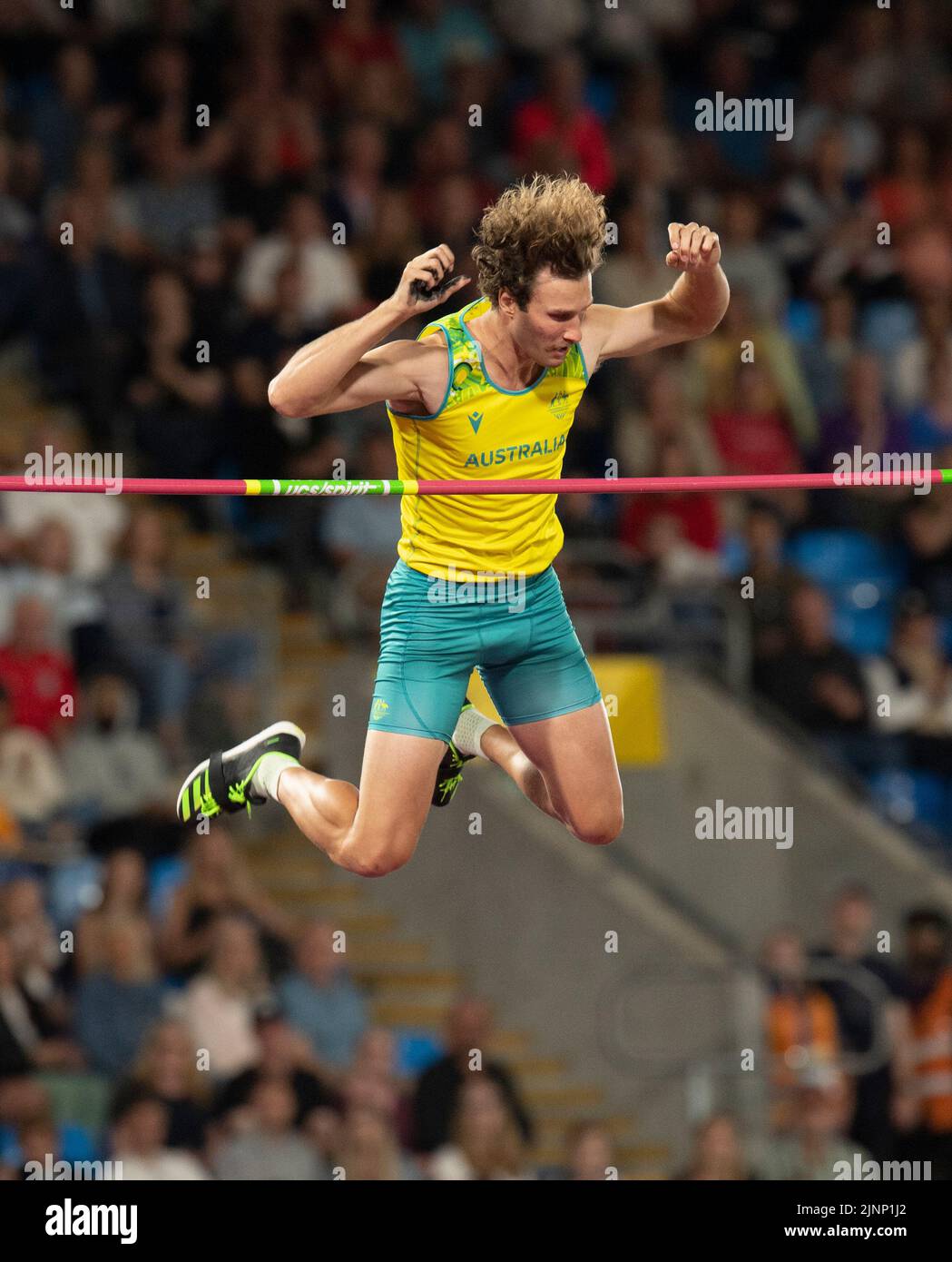 Kurtis Marschall of Australia competing in the men’s pole vault final ...