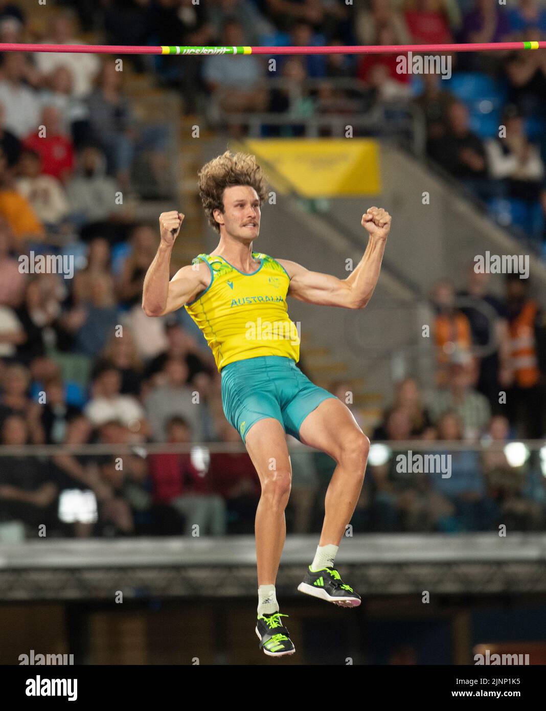 Kurtis Marschall of Australia competing in the men’s pole vault final ...