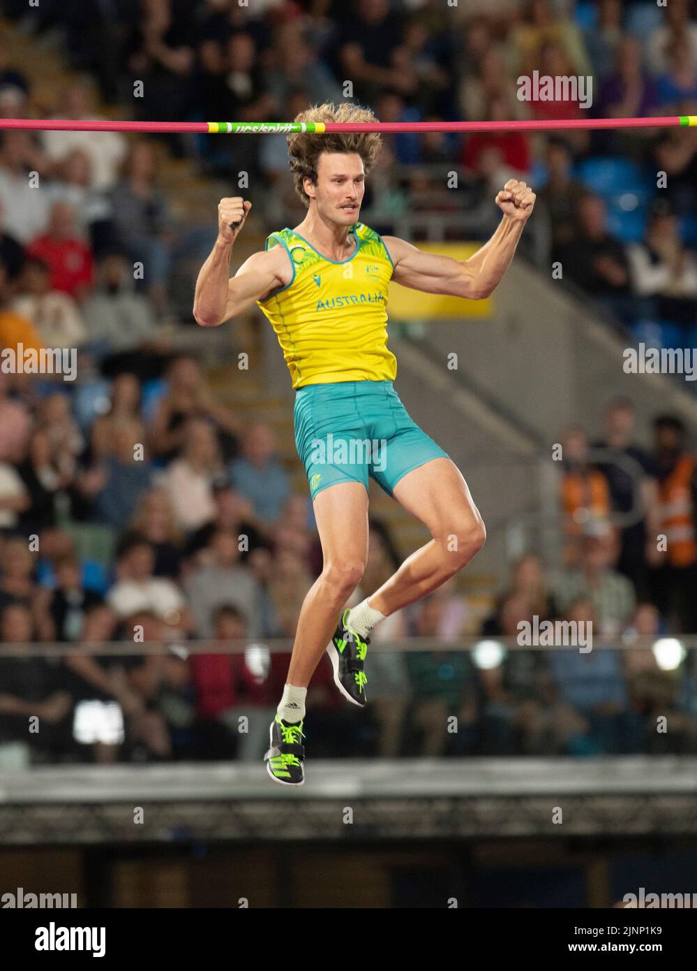 Kurtis Marschall of Australia competing in the men’s pole vault final ...