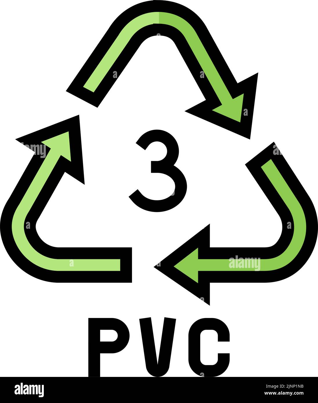 pvc recyclable plastic product color icon vector illustration Stock ...