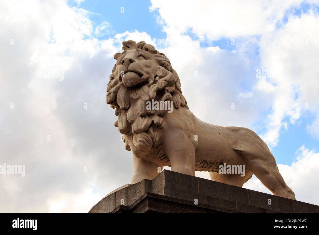 LONDON, GREAT BRITAIN - MAY 9, 2014: This is a statue of the British ...