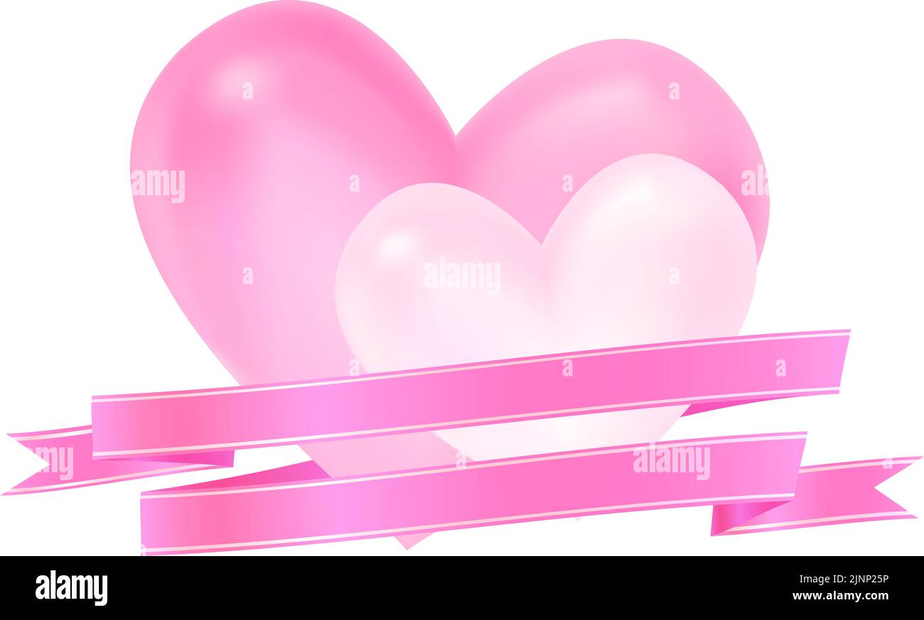 Pink ribbon label Stock Vector Images - Alamy