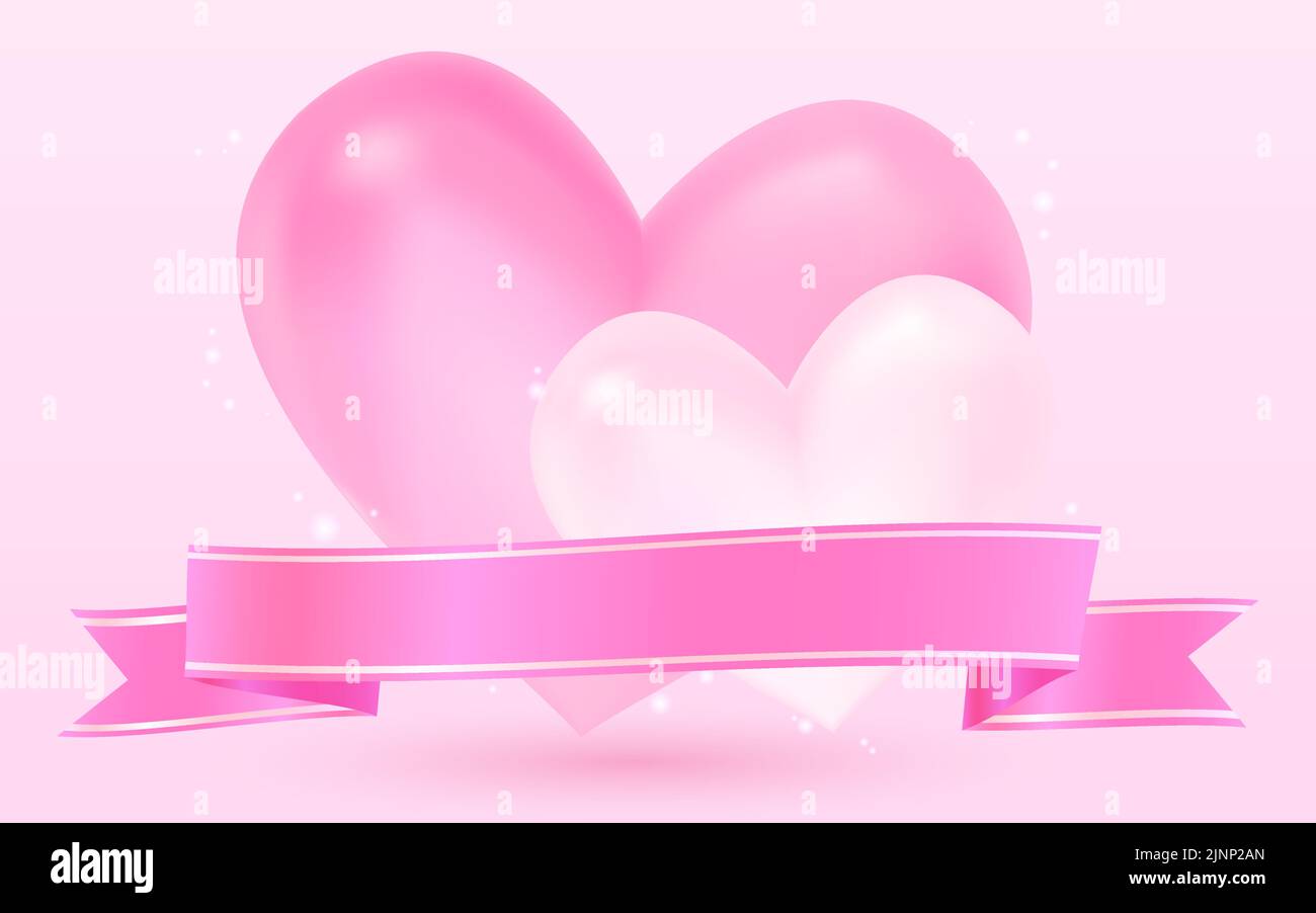 Pink ribbon label Stock Vector Images - Alamy