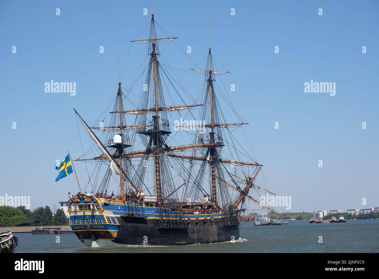 Replica 18th century swedish ship gotheborg hi-res stock photography ...
