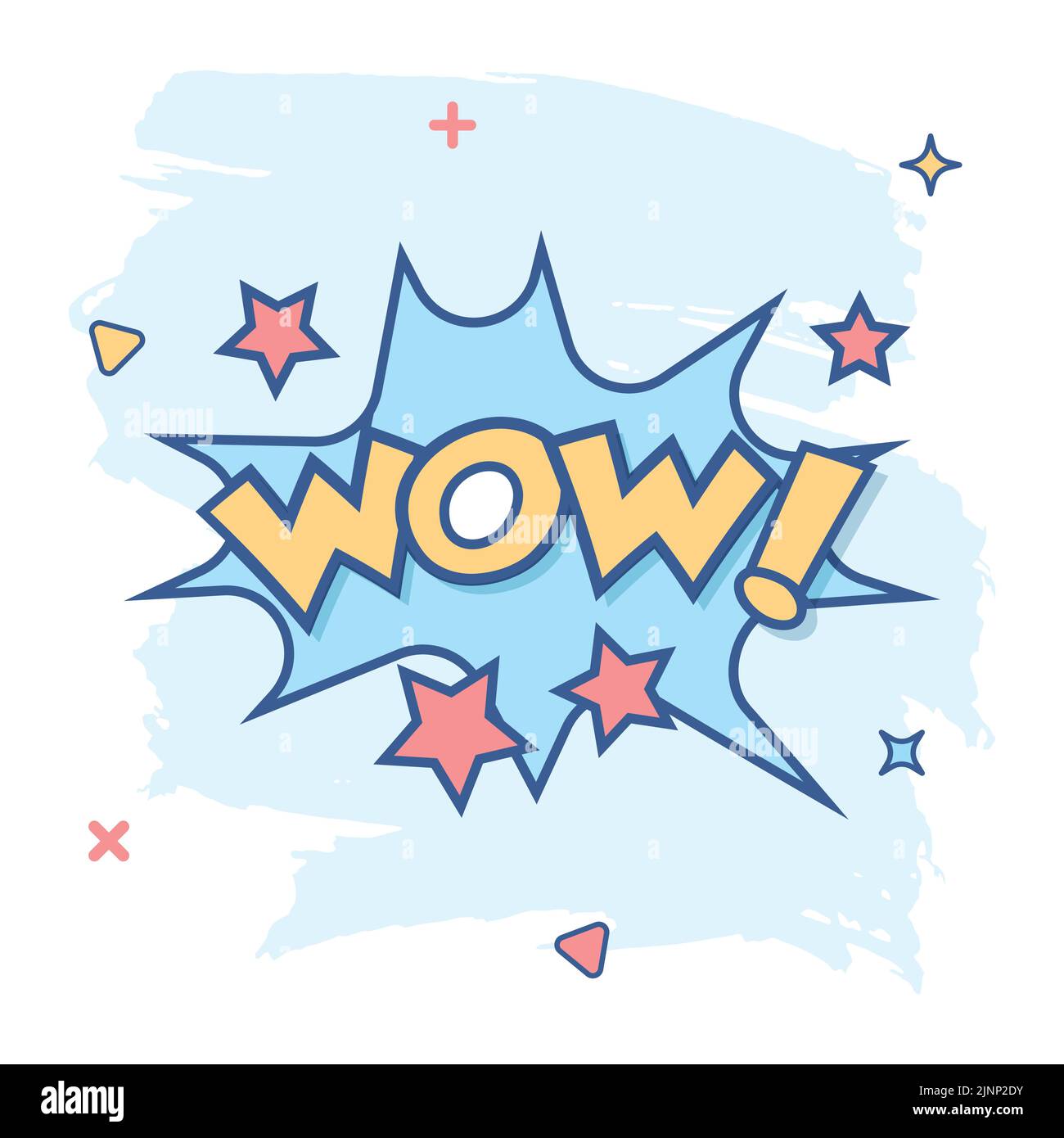Vector cartoon wow comic sound effects icon in comic style. Sound ...