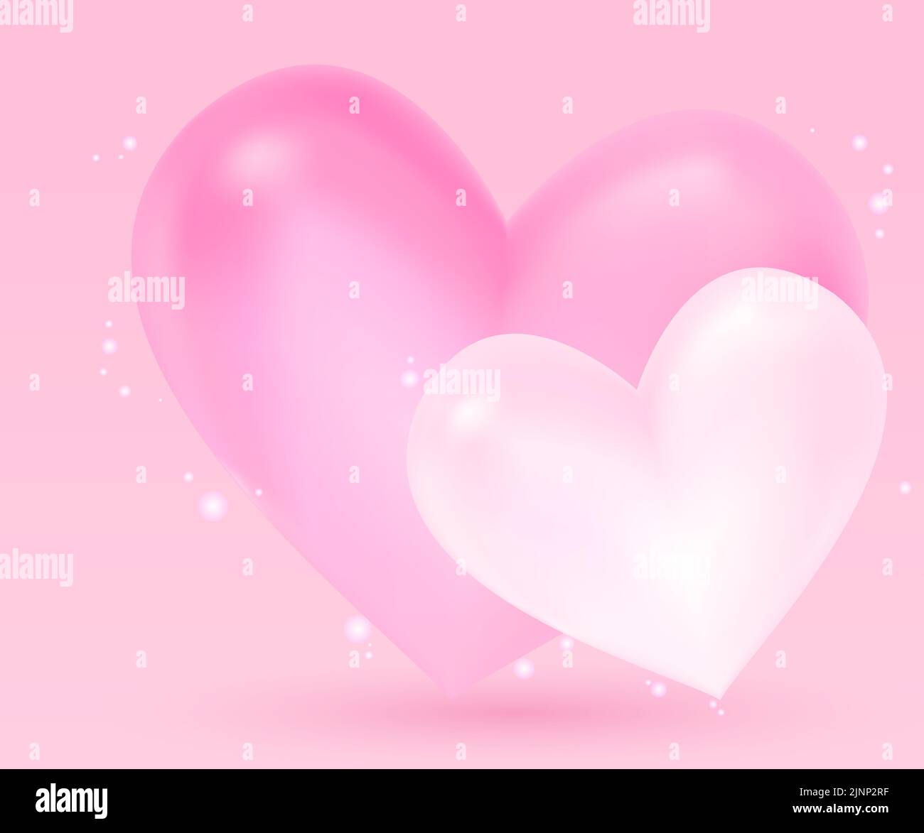 Stylish 3D heart banner for Valentine's Day, copy space, 300x250 Stock ...