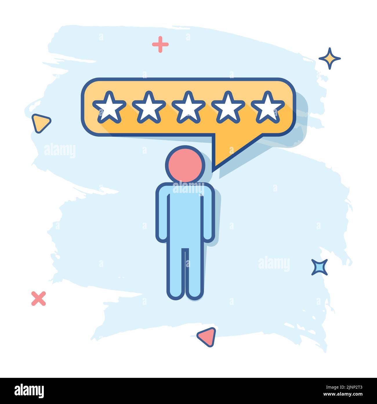 Vector cartoon customer reviews, user feedback icon in comic style ...