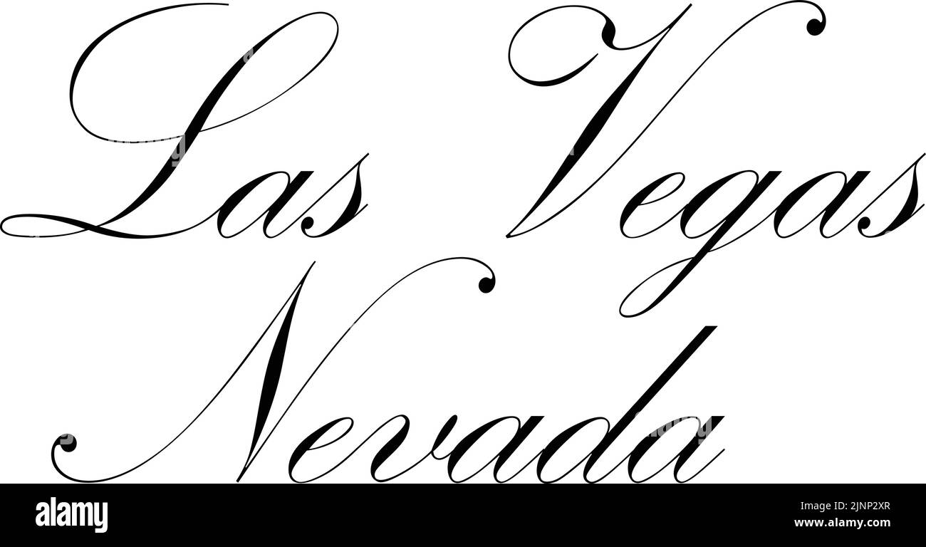 Las Vegas Nevada text sign illustration on white Background Stock ...