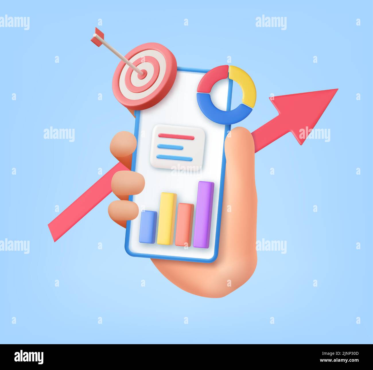 Financial graph on mobile Stock Vector Images - Alamy