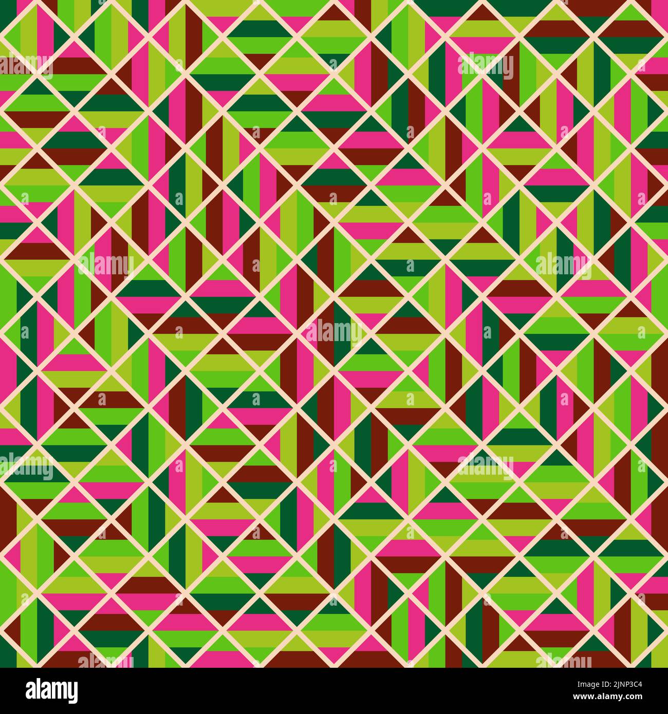 Colorised Rhombuses tiles tessellation pattern illustration Stock ...