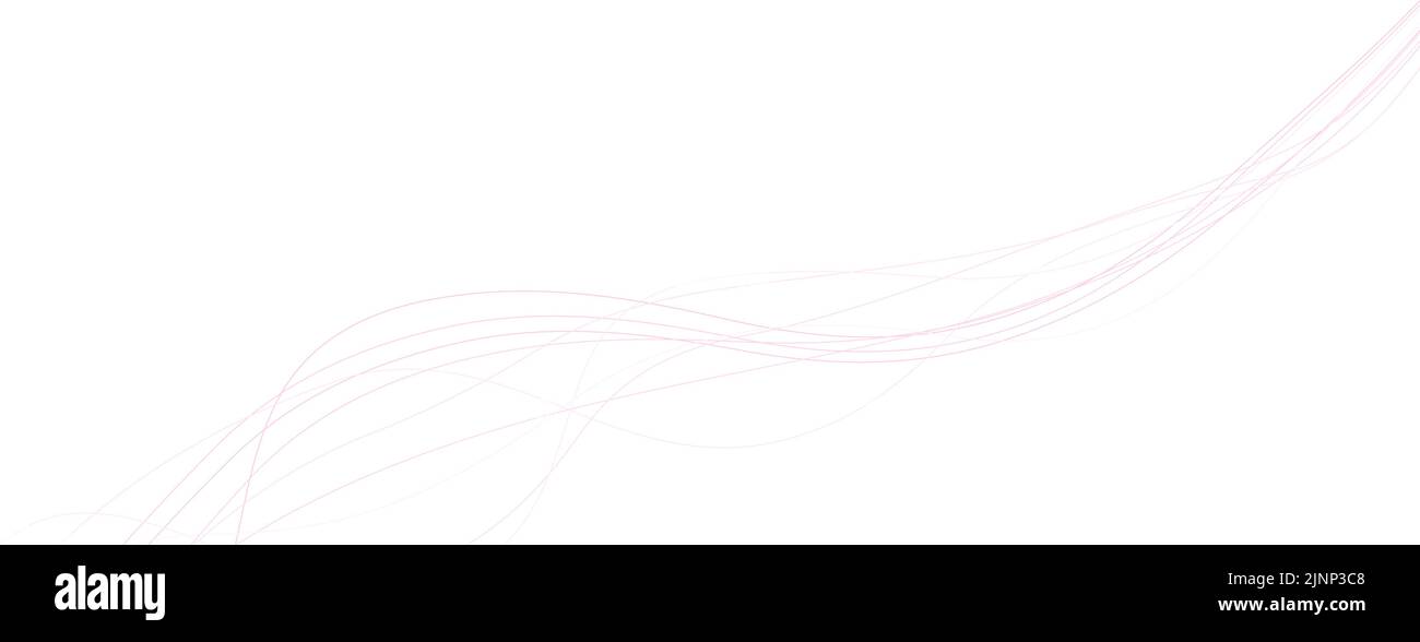 Pink flowing line abstract, copy space in upper left Stock Vector Image ...