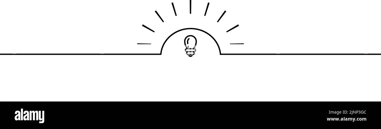 Simple title decoration, glowing light bulb Stock Vector Image & Art ...