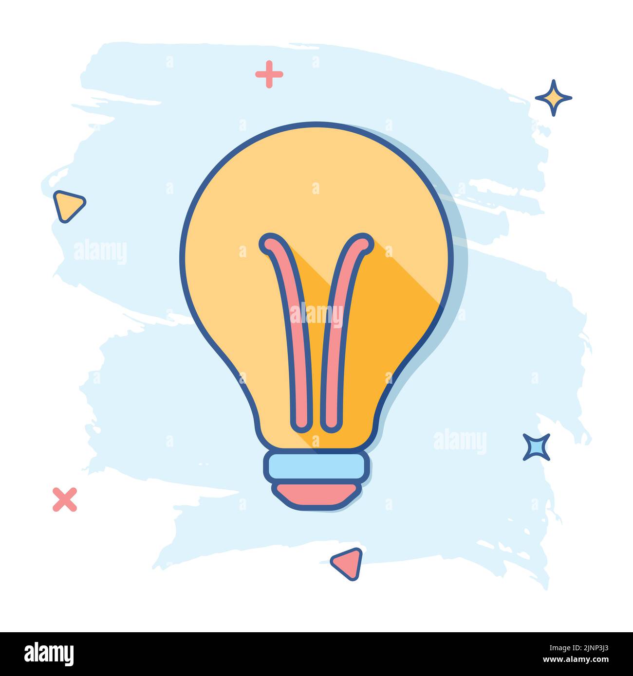 Vector cartoon halogen lightbulb icon in comic style. Light bulb sign ... Vector cartoon halogen lightbulb icon in comic style. Light bulb sign ...