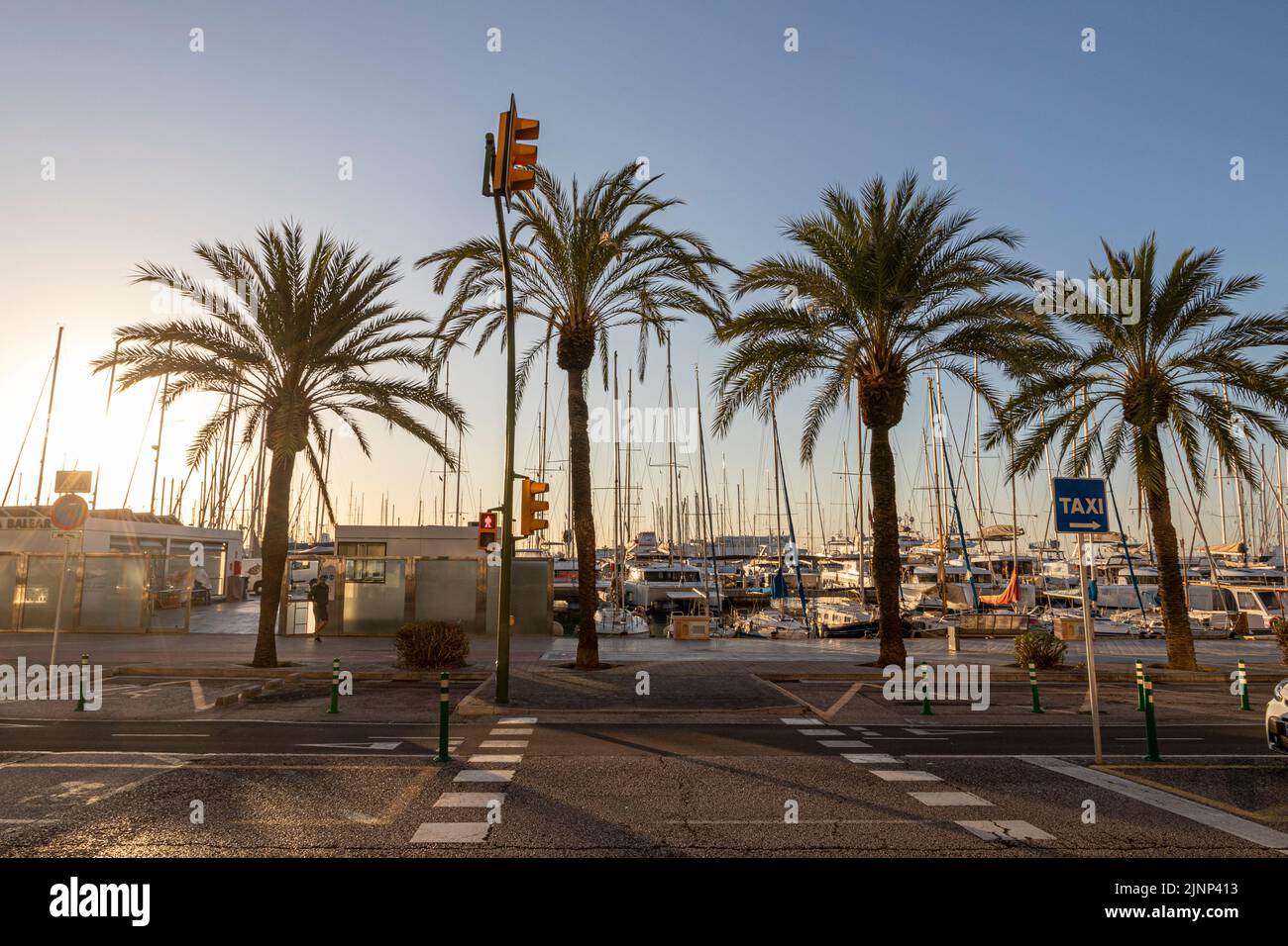 Palma de Mallorca, Spain. Views of the Port de Palma, most important ...