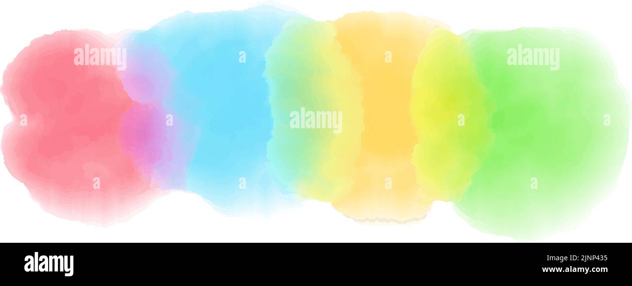 Watercolor background, four basic colors that blend (red, blue, yellow ...