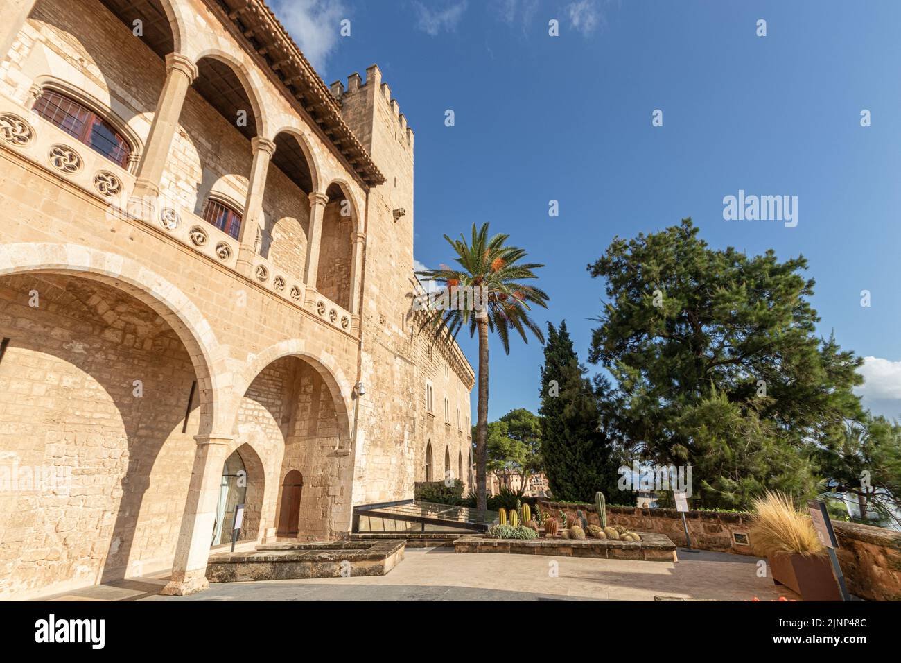 Palma de Mallorca, Spain. The Palau Reial de l'Almudaina (Royal Palace ...