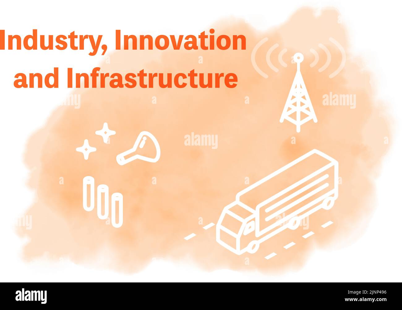 Watercolor style, SDGs Goal 9, Industry, innovation, infrastructure ... Watercolor style, SDGs Goal 9, Industry, innovation, infrastructure ...
