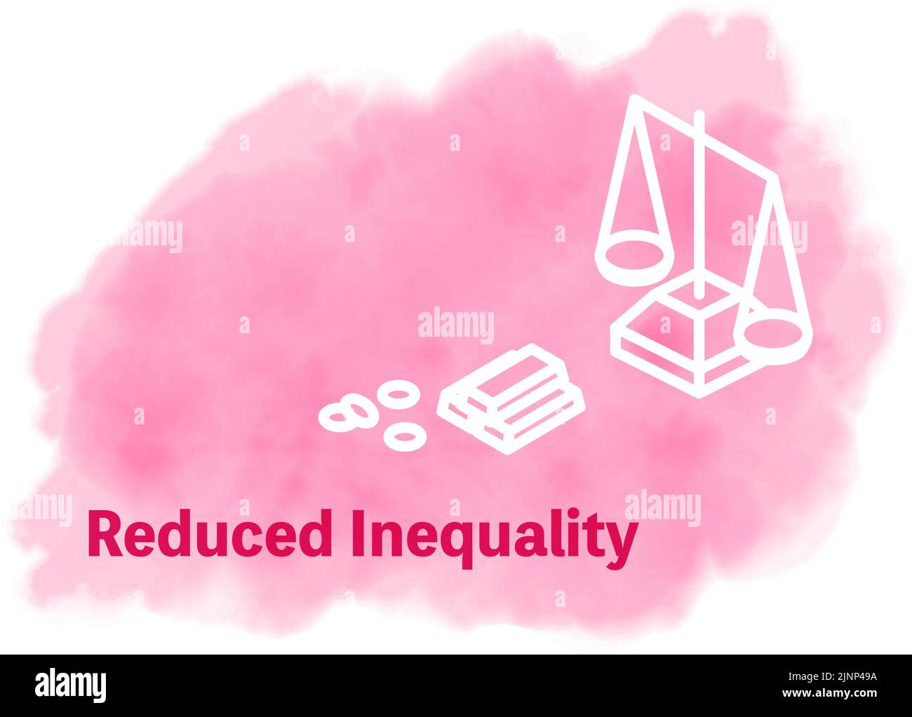 Watercolor Style Sdgs Goal 10 Reduced Inequalities Stock Vector Image
