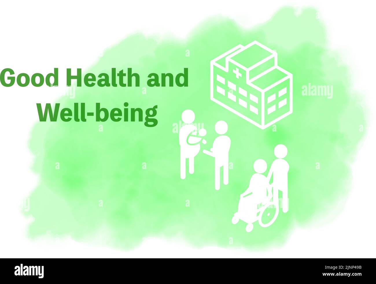 Watercolor style, SDGs Goal 3, Good health and well-being Stock Vector ...