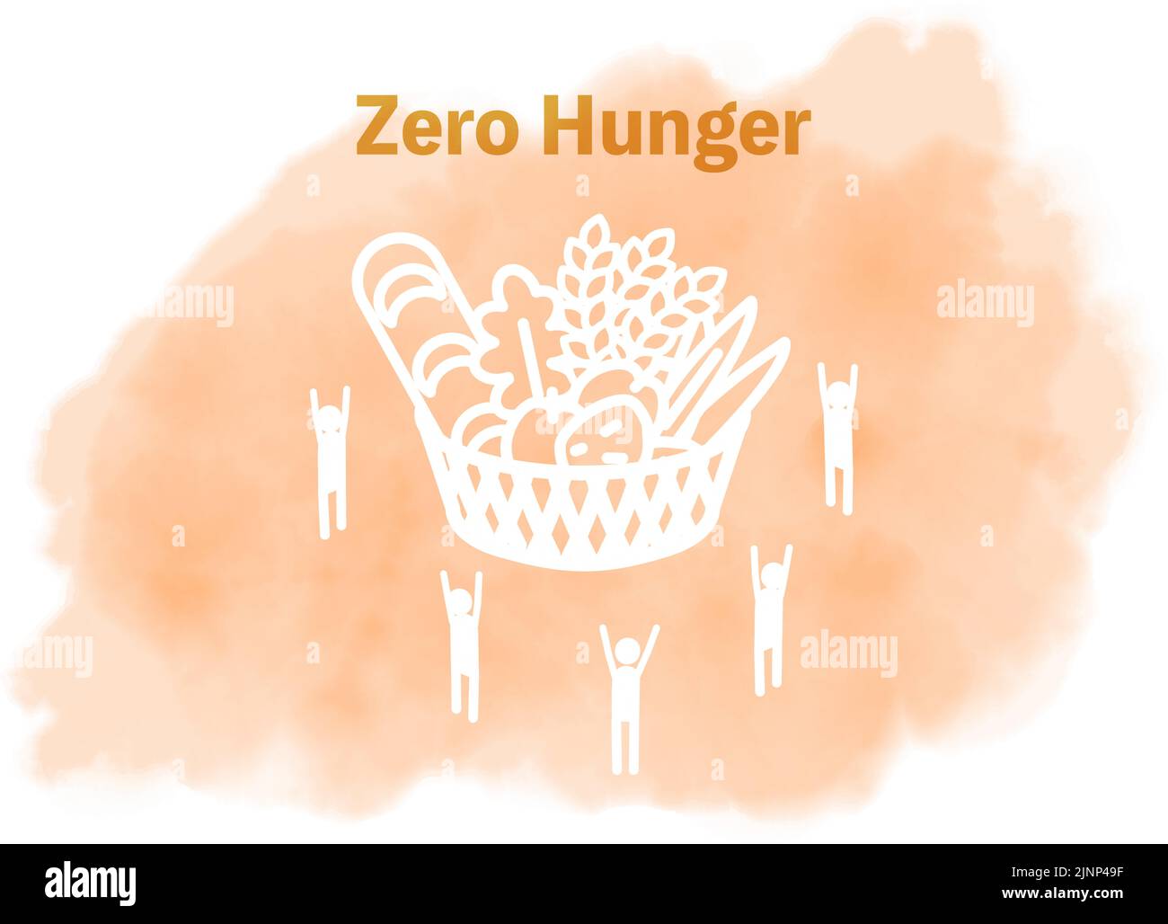 Watercolor style, SDGs Goal 2, Zero hunger Stock Vector Image & Art - Alamy